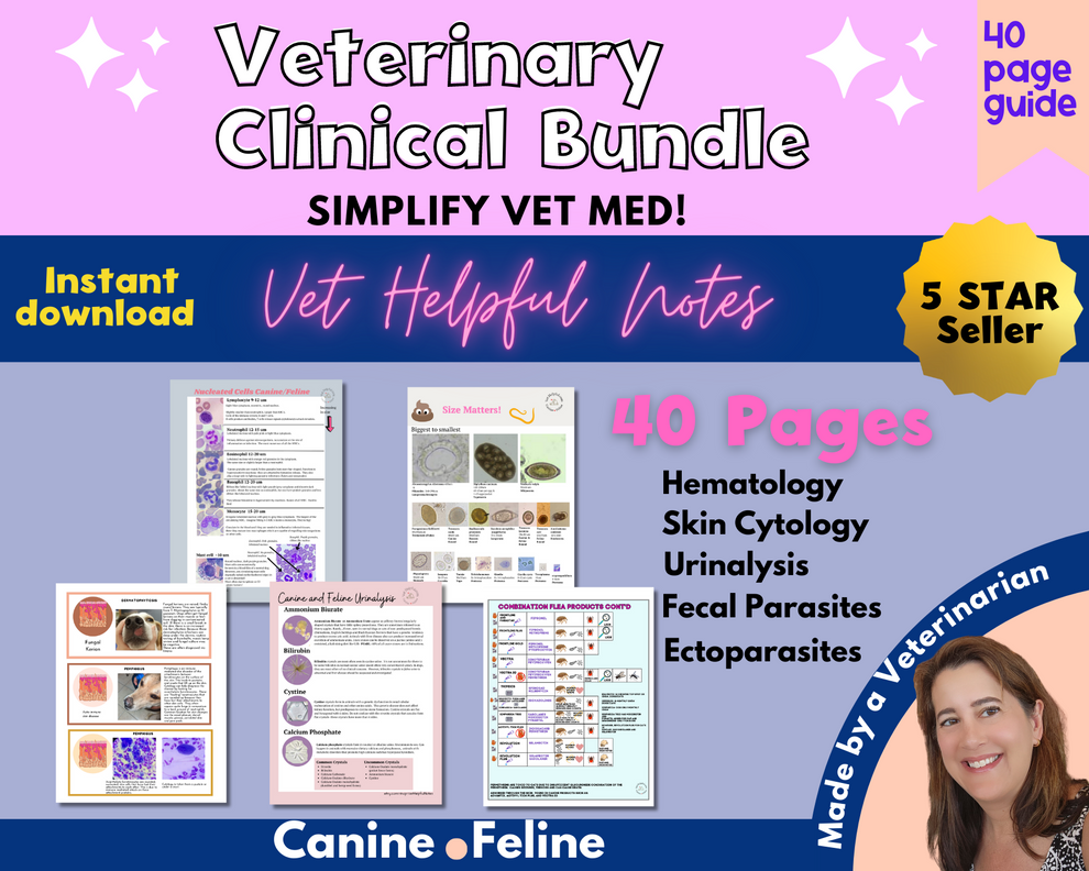 Veterinary Clinical Bundle: Hematology, Urinalysis, Fecal parasites, E ...